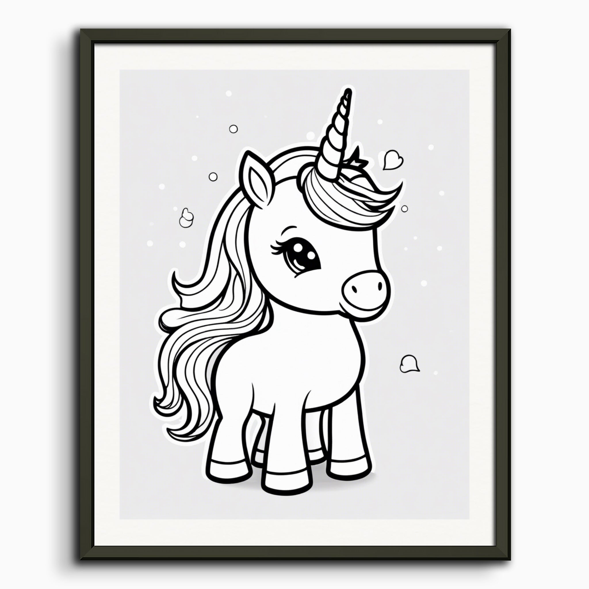 Unicorn coloring poster - Poster | Wall Art Print | Posterscape