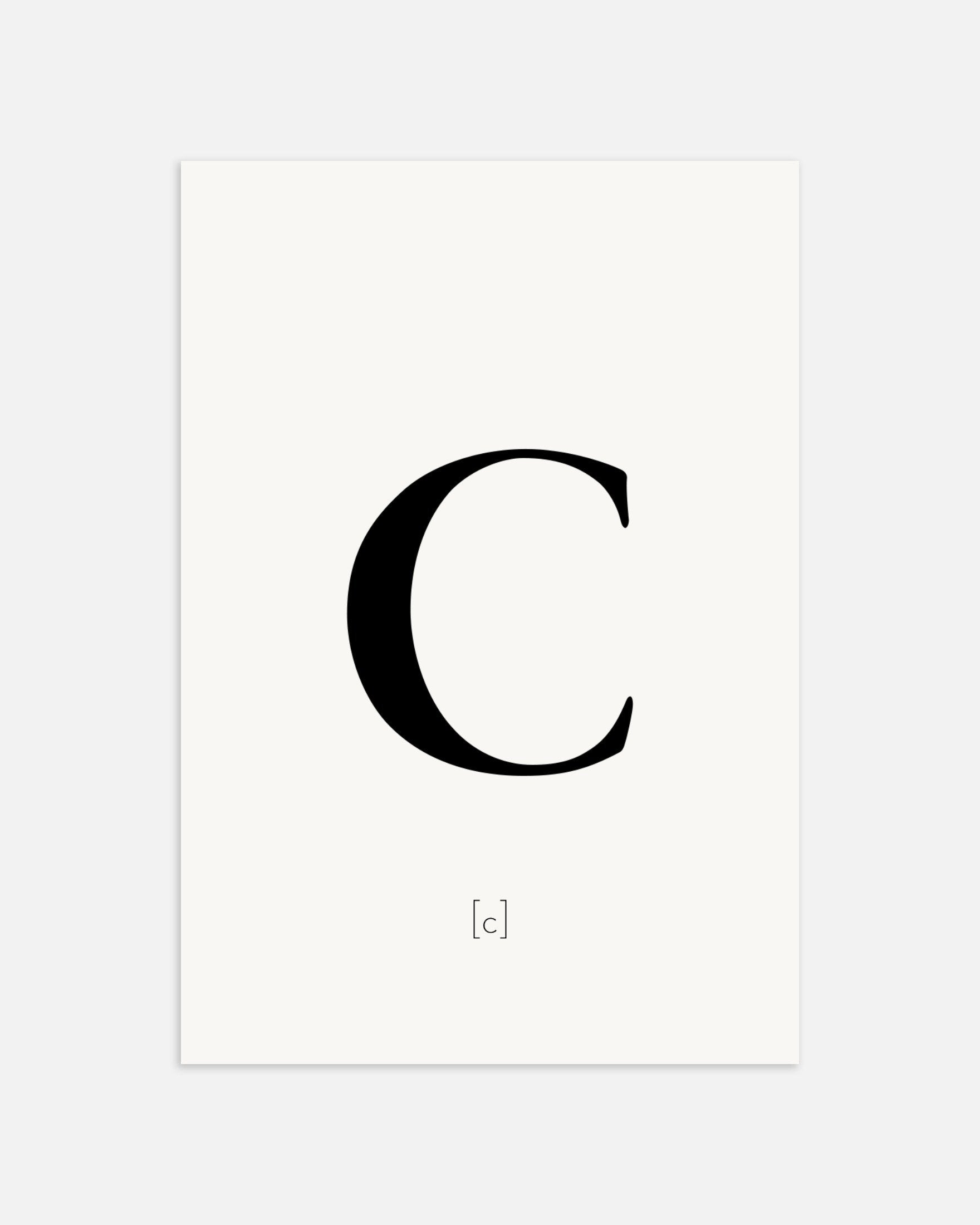 Letter C - Poster | Wall Art Print | Posterscape