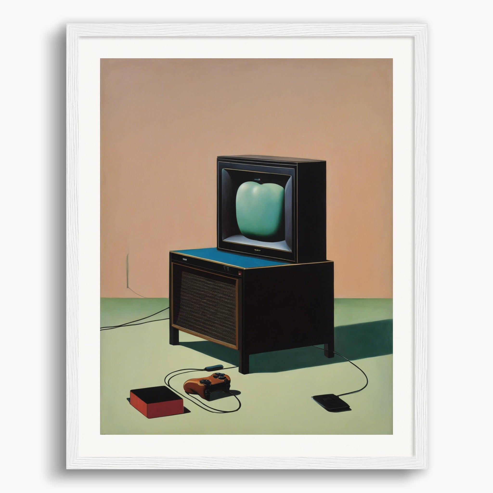 Belgian surrealism, Apple video game console - Poster | Wall Art Print ...