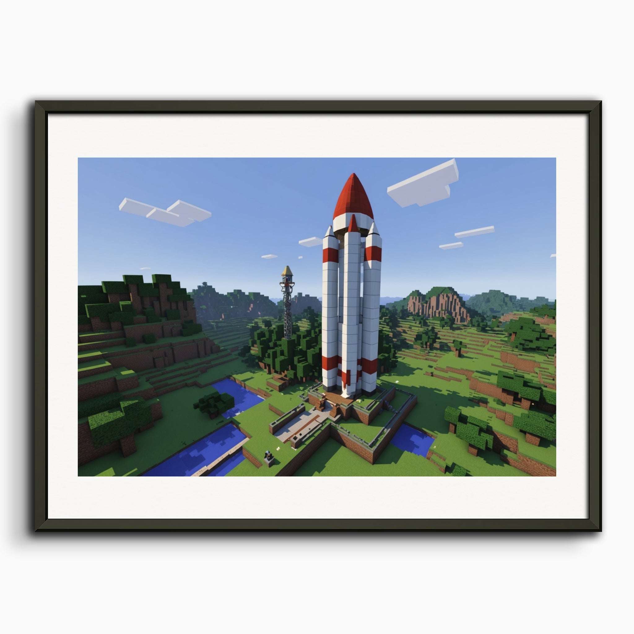 Minecraft, Space rocket - Poster | Wall Art Print | Posterscape