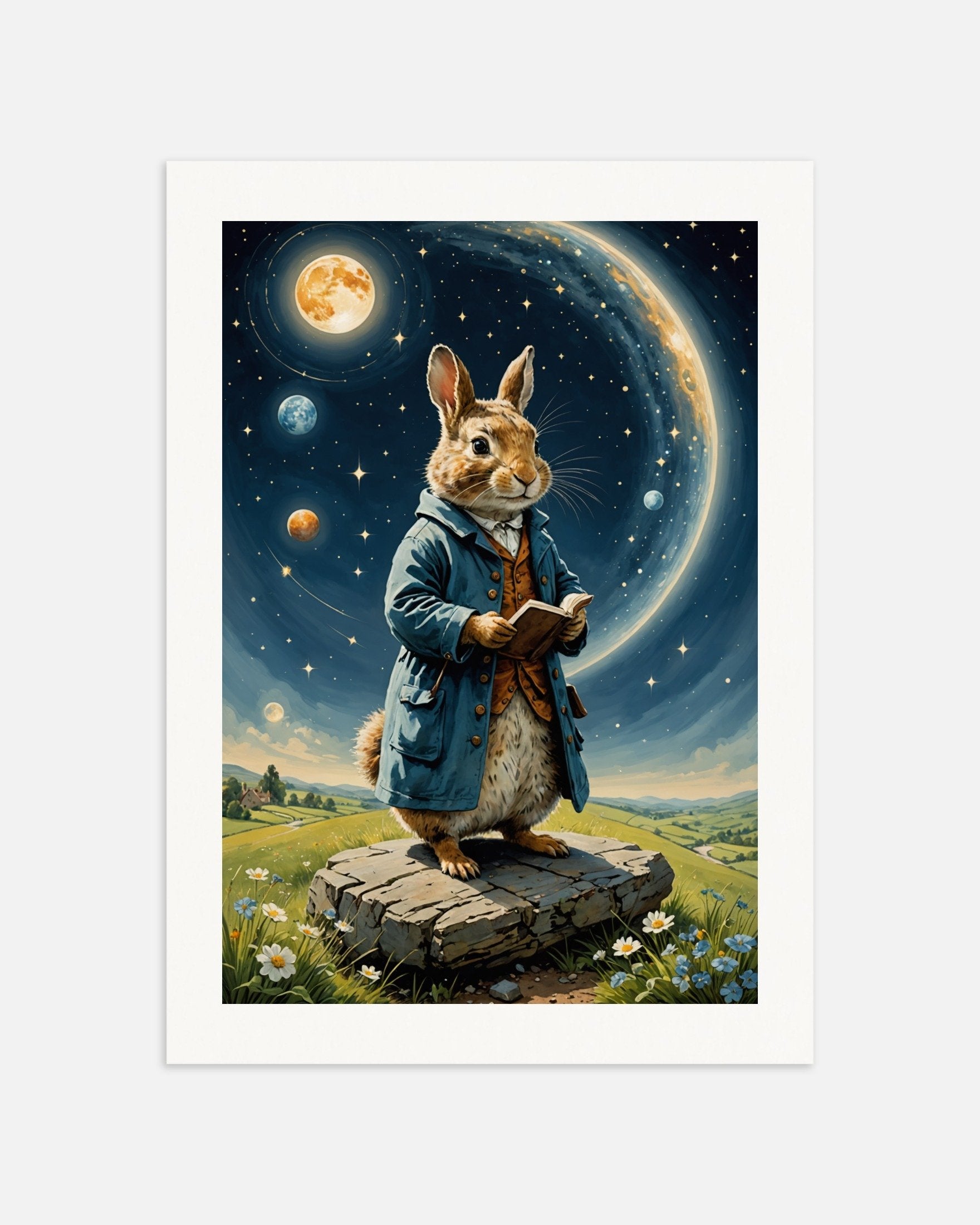 Peter Rabbit as an astronomer - Poster | Posterscape