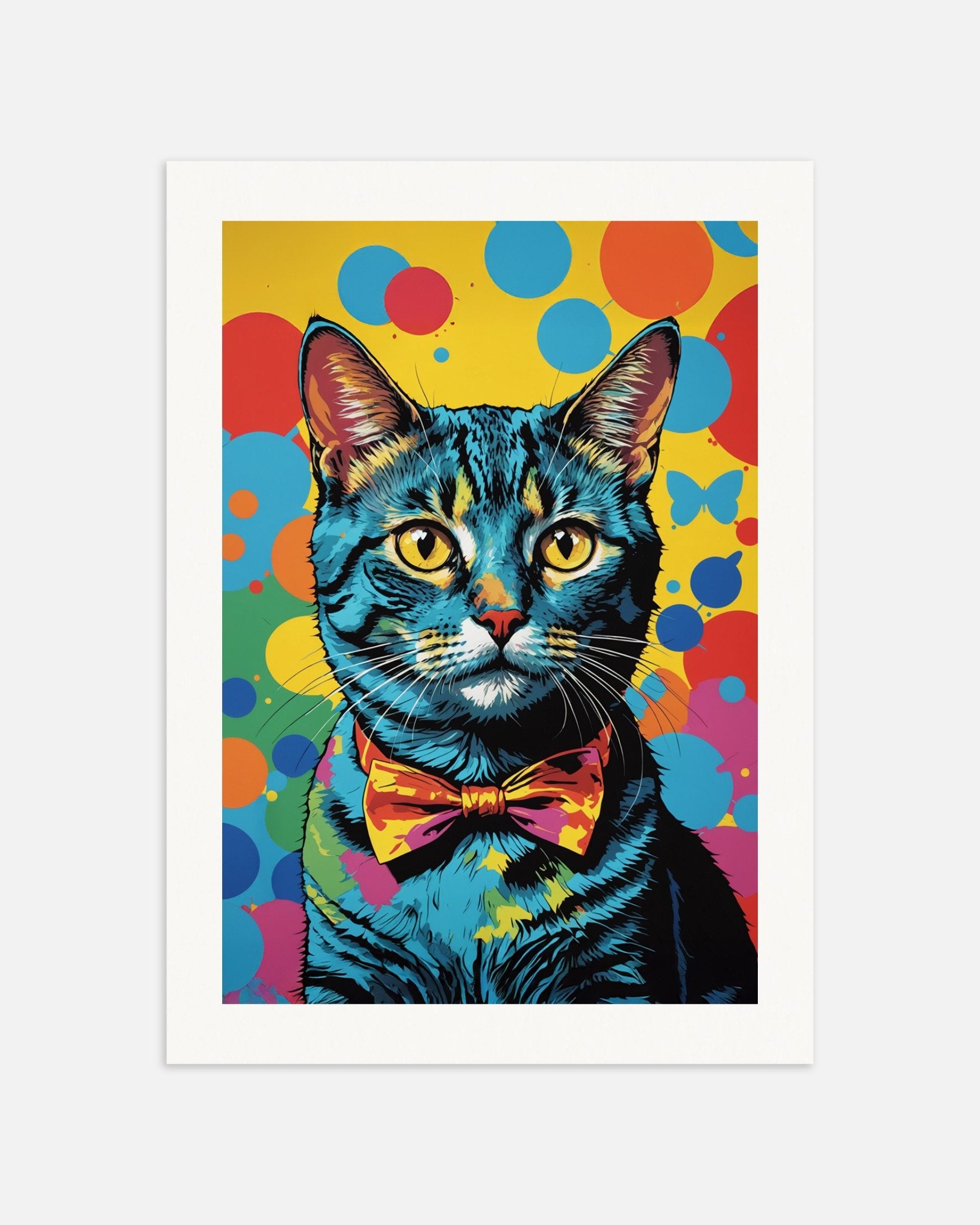 Colorful cat poster | Wall art | Posterscape