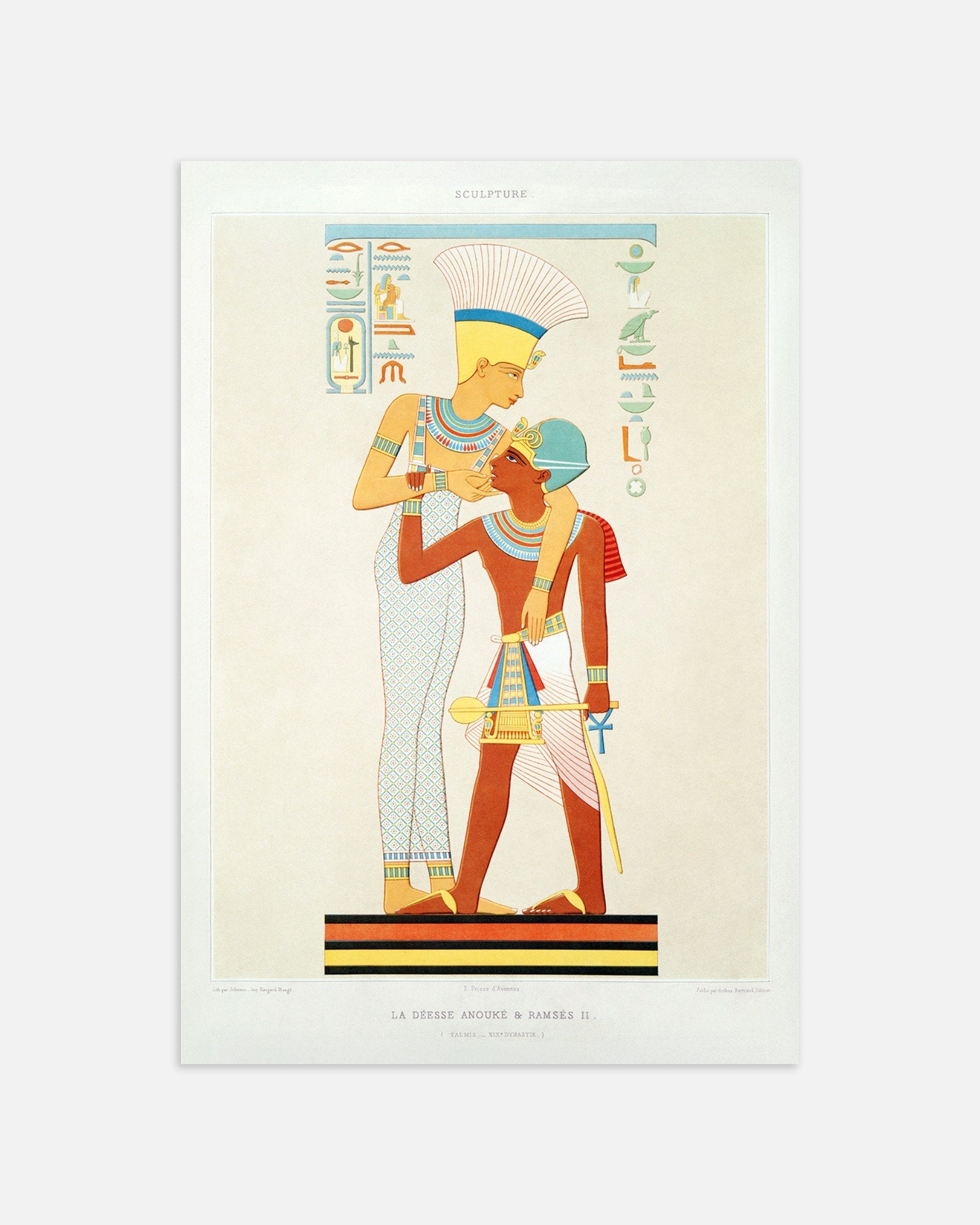 Goddess Anouke & Ramses II – Egyptian Art Print | Posterscape