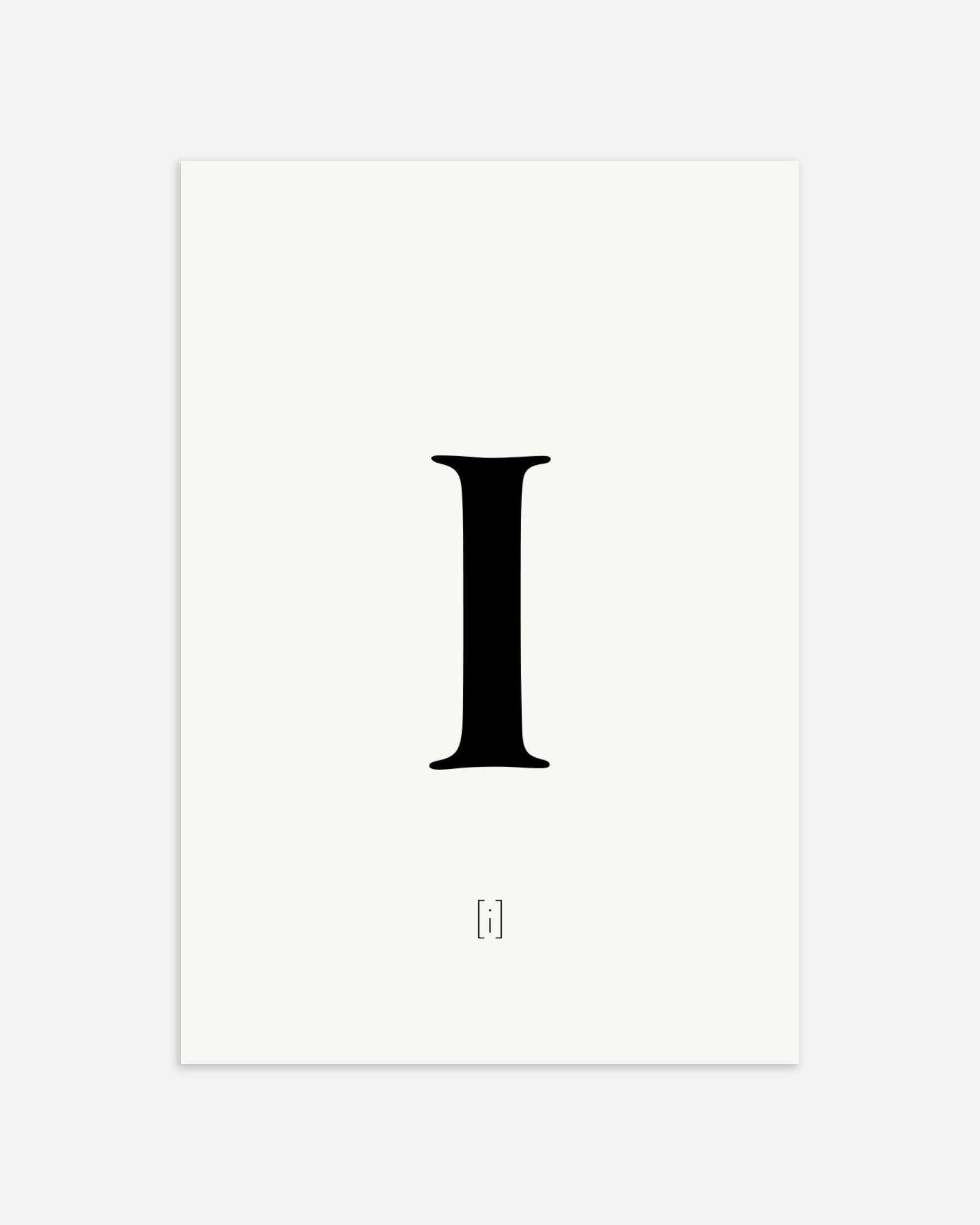 Letter I - Poster | Wall Art Print | Posterscape