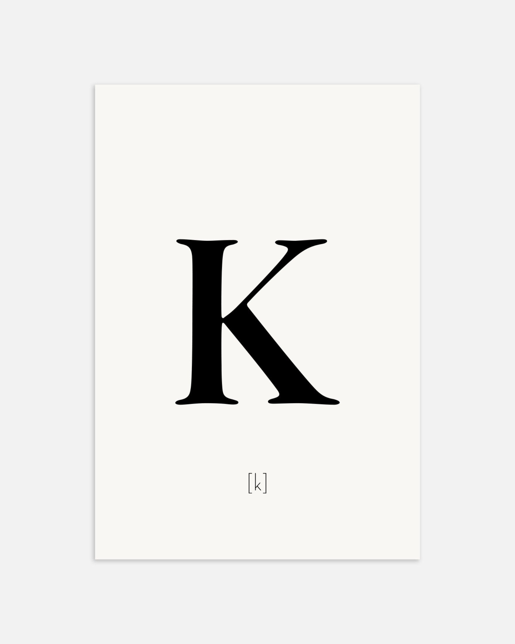 Letter K - Poster | Wall Art Print | Posterscape