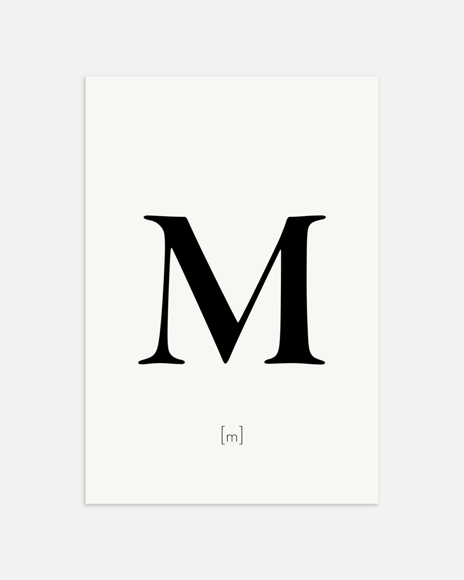 Letter M - Poster | Wall Art Print | Posterscape