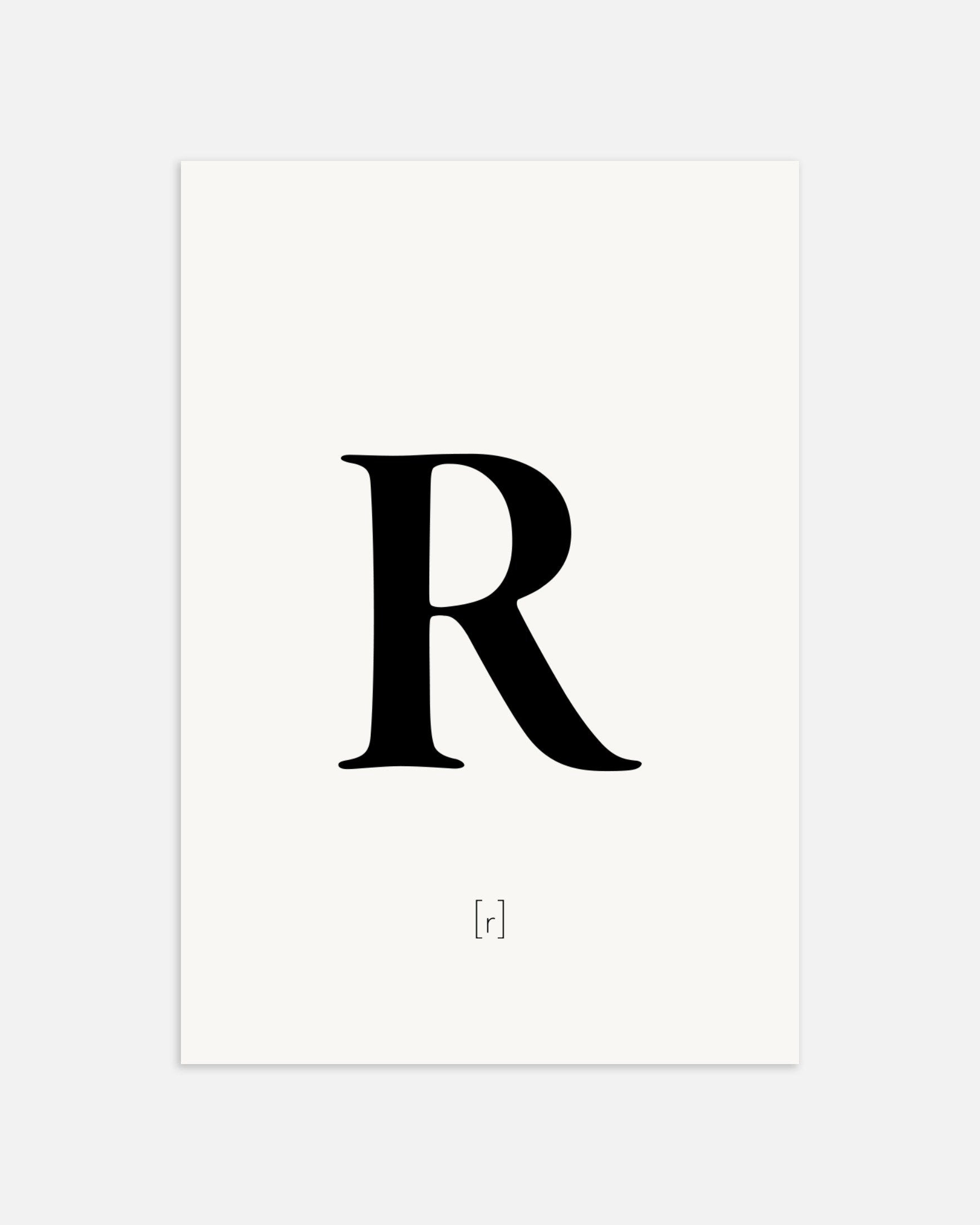 Letter R - Poster | Wall Art Print | Posterscape