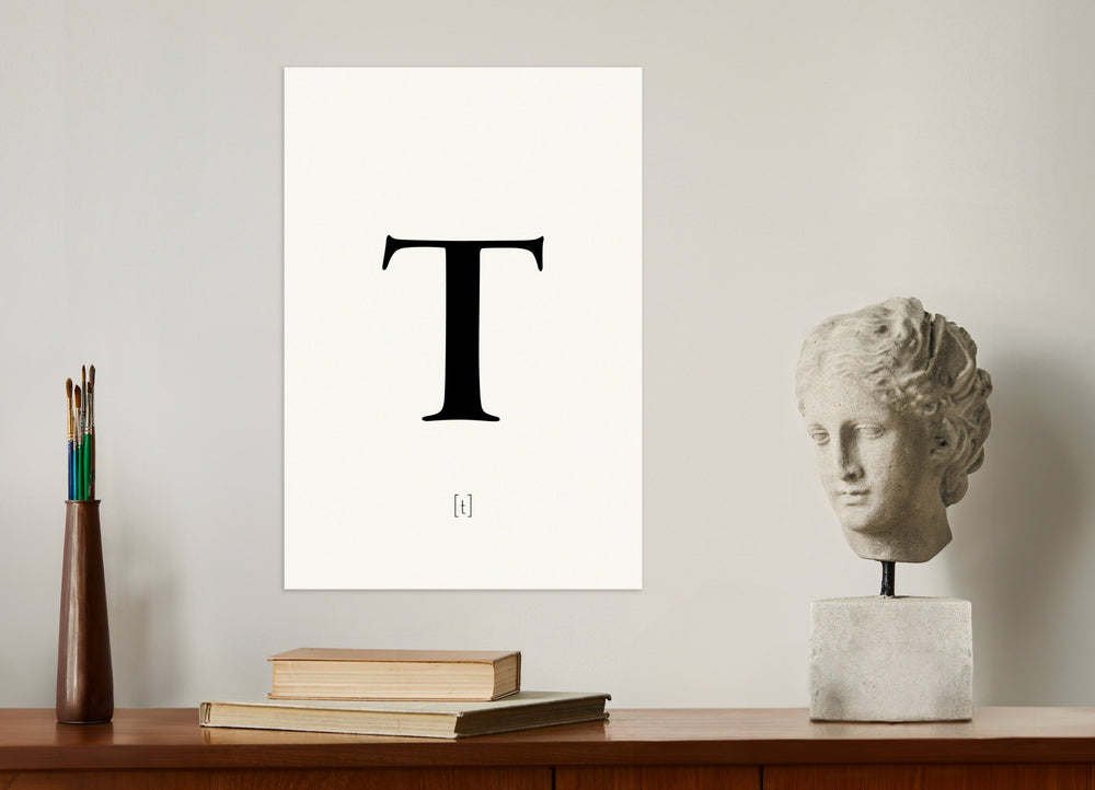Letter T - Poster | Wall Art Print | Posterscape