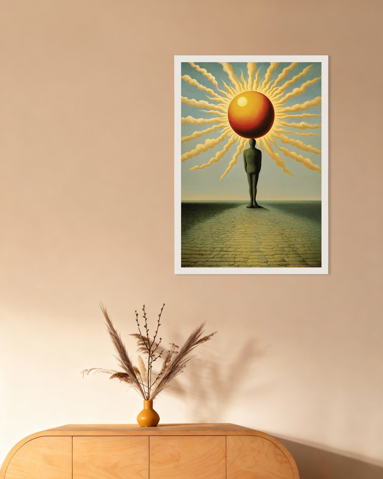 Men of Light Poster - Surreal Sun and Silhouette | Posterscape