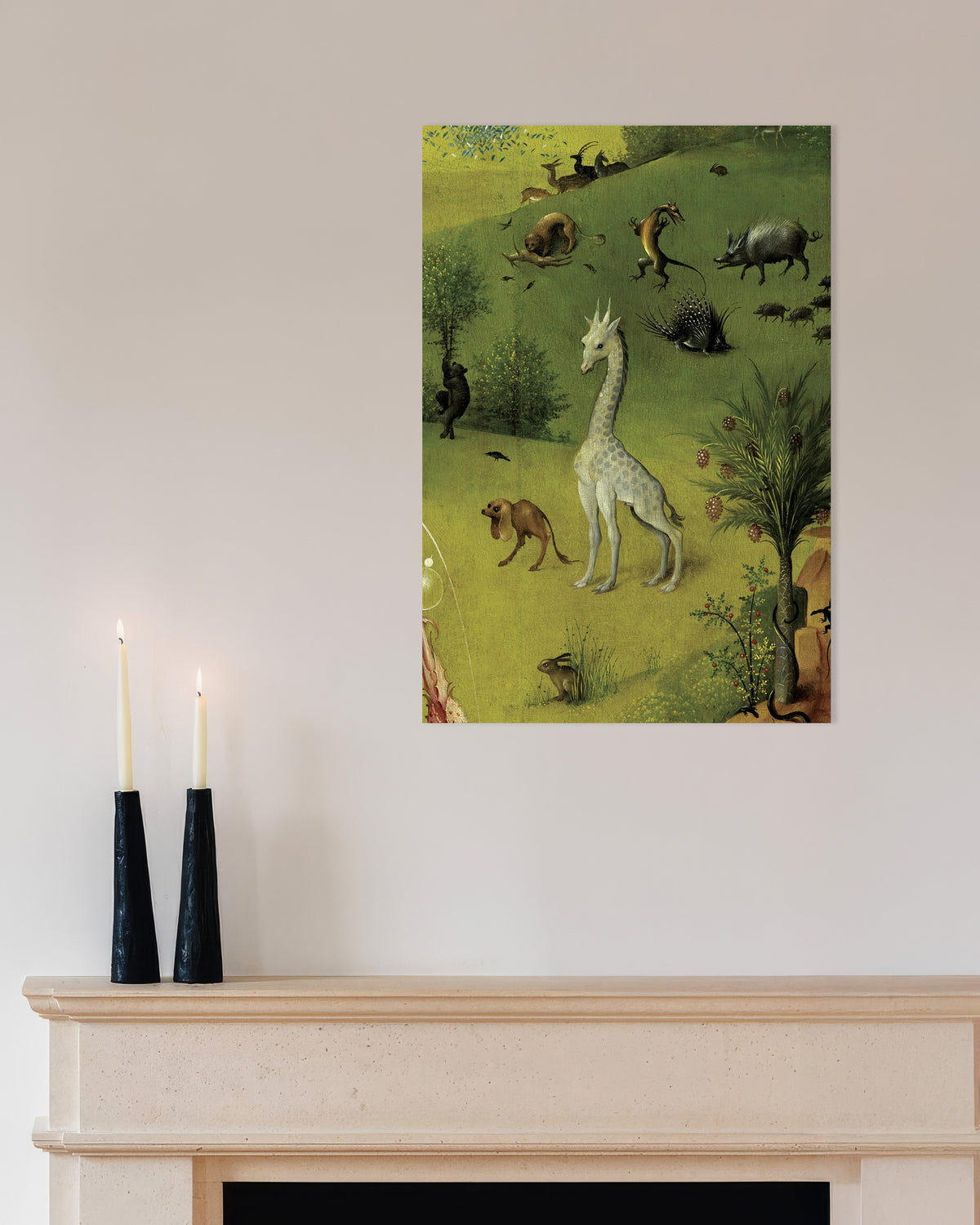 Bosch Garden of Earthly Delights giraffe print | Posterscape